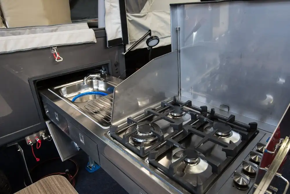 Stainless Steel Camper Trailer Kitchen - Customized
