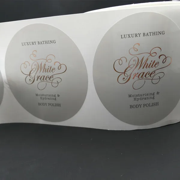 Custom Body Lotion Label Cosmetic Sticker With Gold Foil Logo - Buy ...