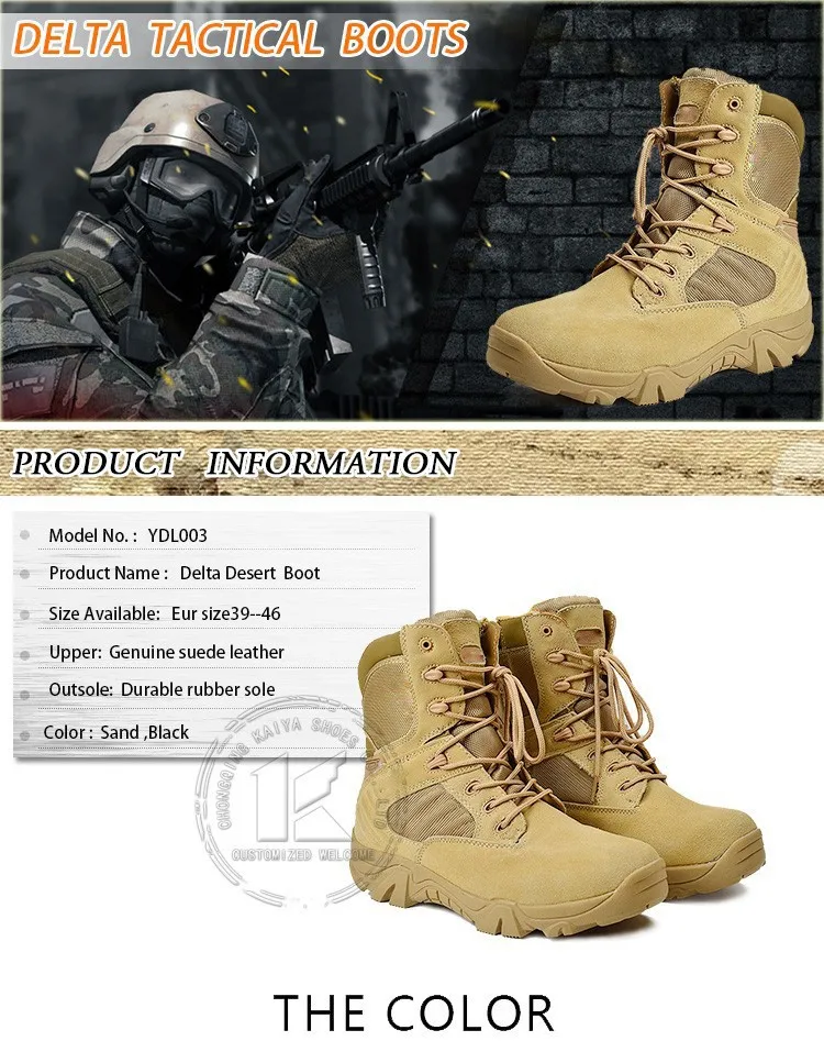 New Design Best Quality Good Price For Men's Leather Combat Desert ...