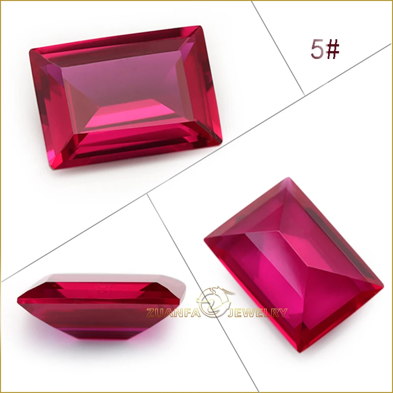 Loose Baguette Synthetic Ruby Corundum In Low Ruby Price Per Carat ...