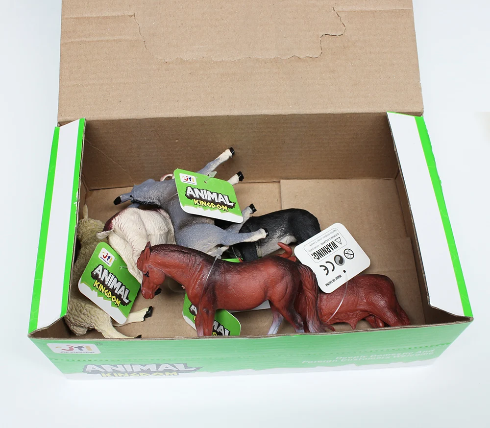 Educational Antique Plastic Farm Animal Action Figure Toy