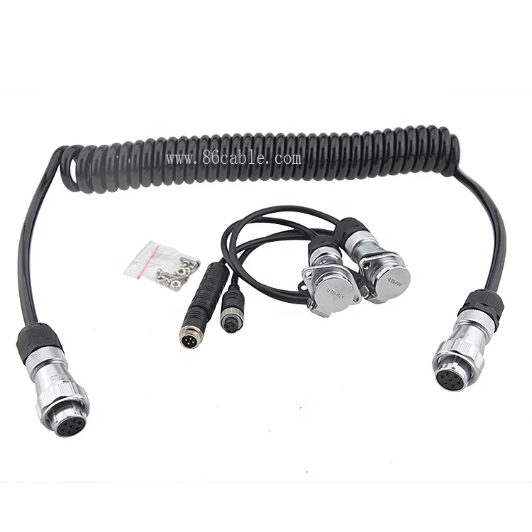 5 Core 7core Trailer Spiral Cable Spiral Coiled Wire Cable - Buy 5 Core ...