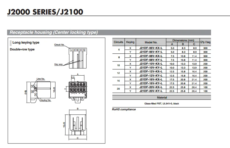 2.5ミリメートルピッチj2000 Seriesコネクタj21df-06v-ky-l線ワイヤー6pin Jstコネクタ - Buy Jstコネクタ,6pin,ワイヤーにワイヤー Product ...
