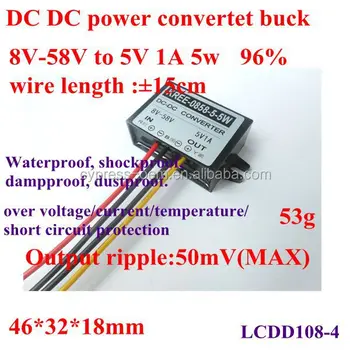 48v 12v To 5v Dc Dc Step Down Converter Module Buck Voltage Regulator ...