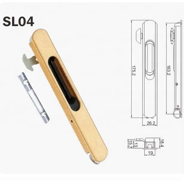 Balcony Sliding Door Lock Hardware Aluminum Alloy - Buy Sliding Window ...