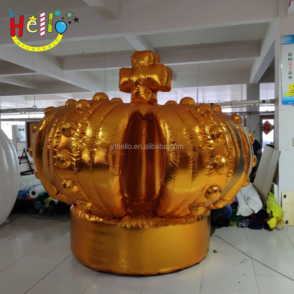 Event Carnival Decoration Giant Inflatable Golden King Crown Balloon ...