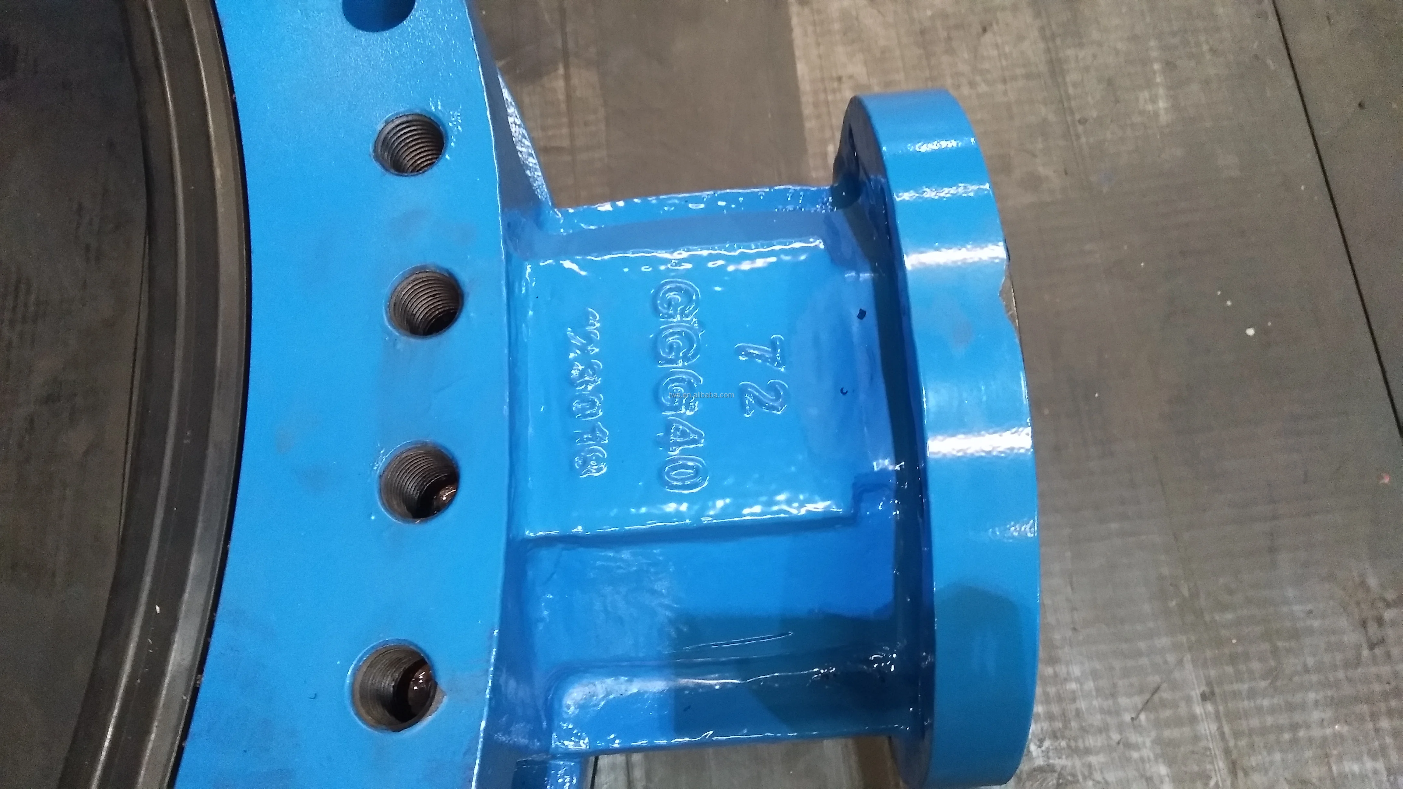 DN1800 PN10 Vulcanized Seat U Type Butterfly Valve with Epoxy Coating ...