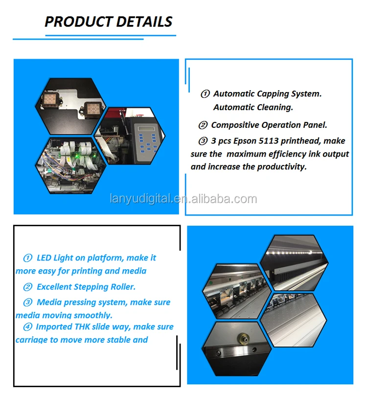 Large Format Cmyk Digital Color Printing Machine Paper Printer Inkjet ...