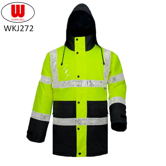 High Visibility Two Tone Freezer Worker Jacket - Buy High Visibility ...