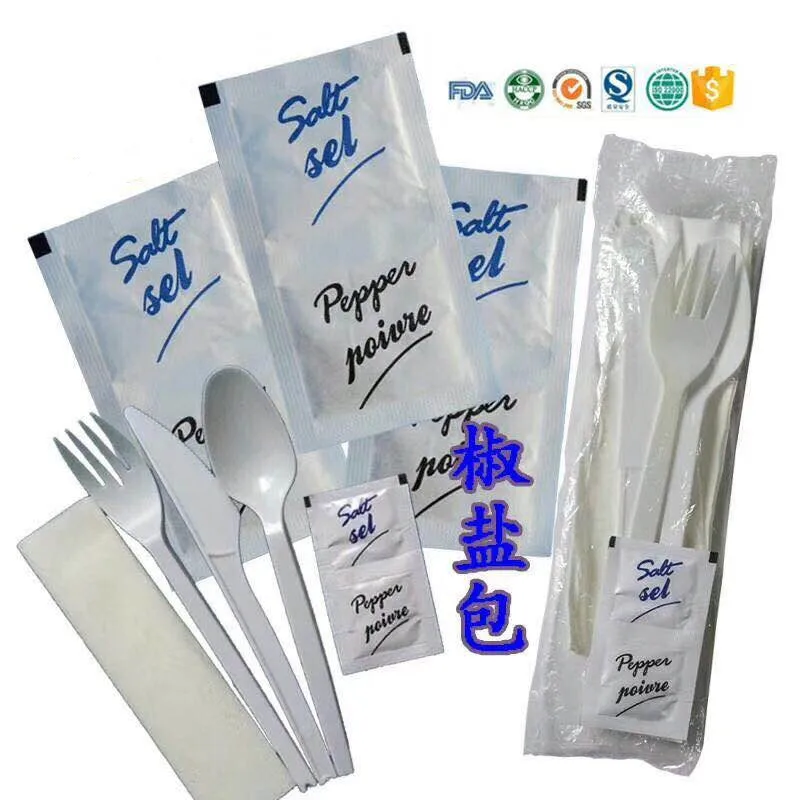 Biodegradable Cutlery Salt And Pepper Napkin Disposable Cuterly Sets ...