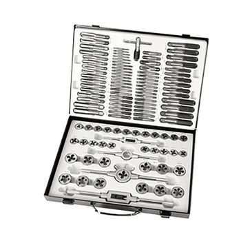 110 Pieces Hand Tools Metric And Sae Npt Tap And Die Set With Taper ...