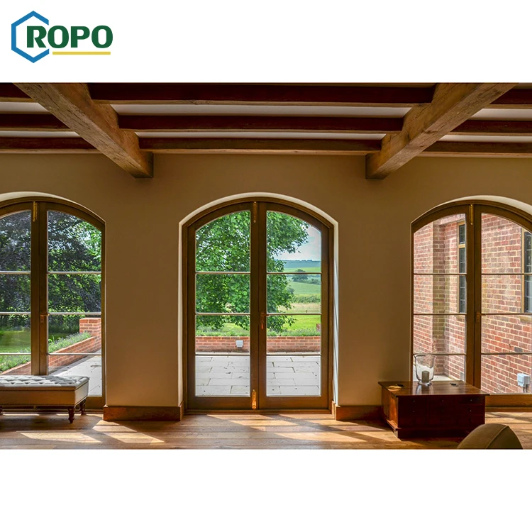 As2047 Aluminum Frame Double Swing Arch Top French Door - Buy Aluminum ...