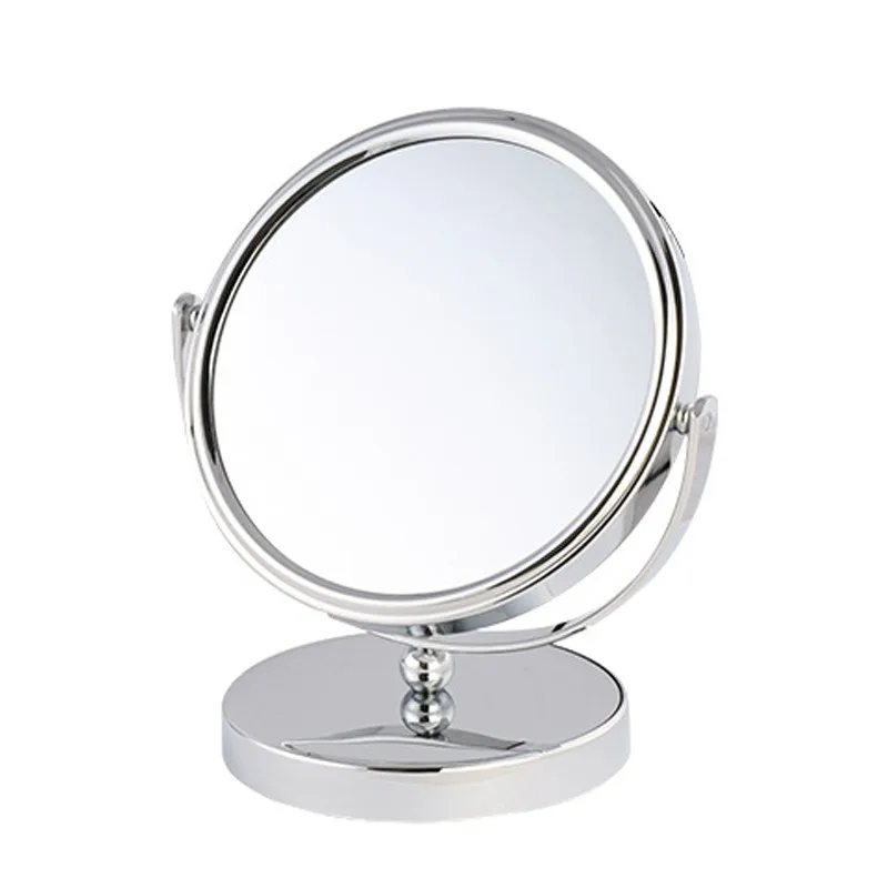 Sliver Free Standing Swivel Shaving Round Desktop Mirror - Buy Mental ...