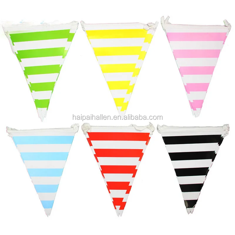 Rainbow Stripe Bunting Banner Printable Hanging Paper Banner Kids Party ...