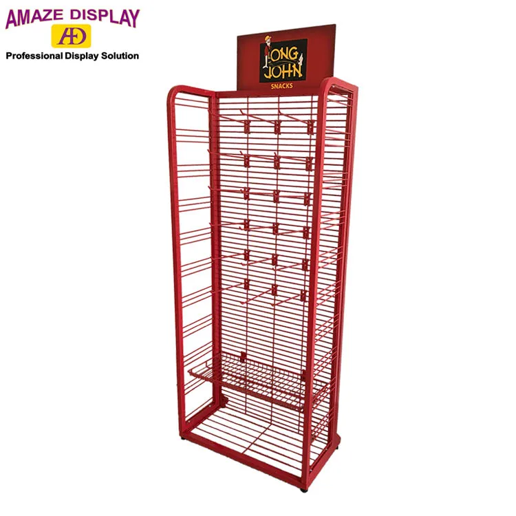 Factory Customized Hook Hanging Floor Snack Display Racks - Buy Snack ...