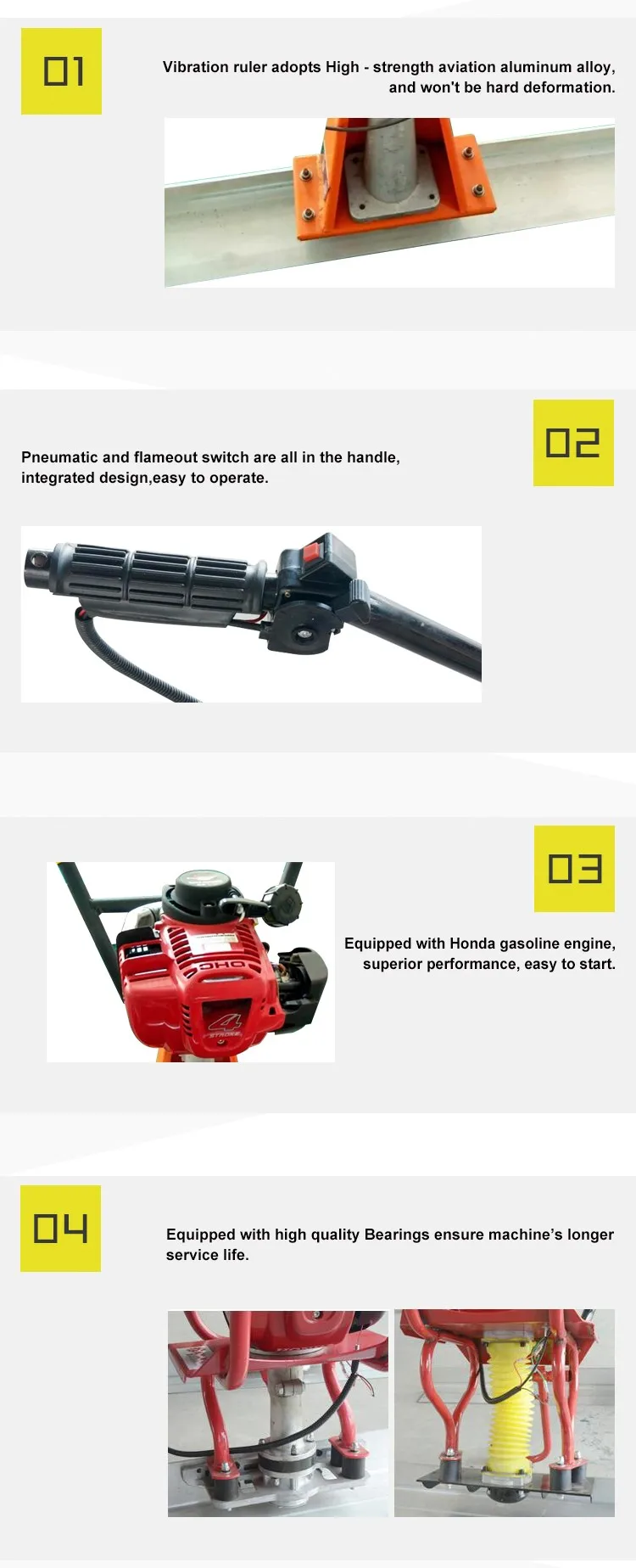 Accurate Portable Concrete Ruler HHZC-35 - Manual Leveling Tool