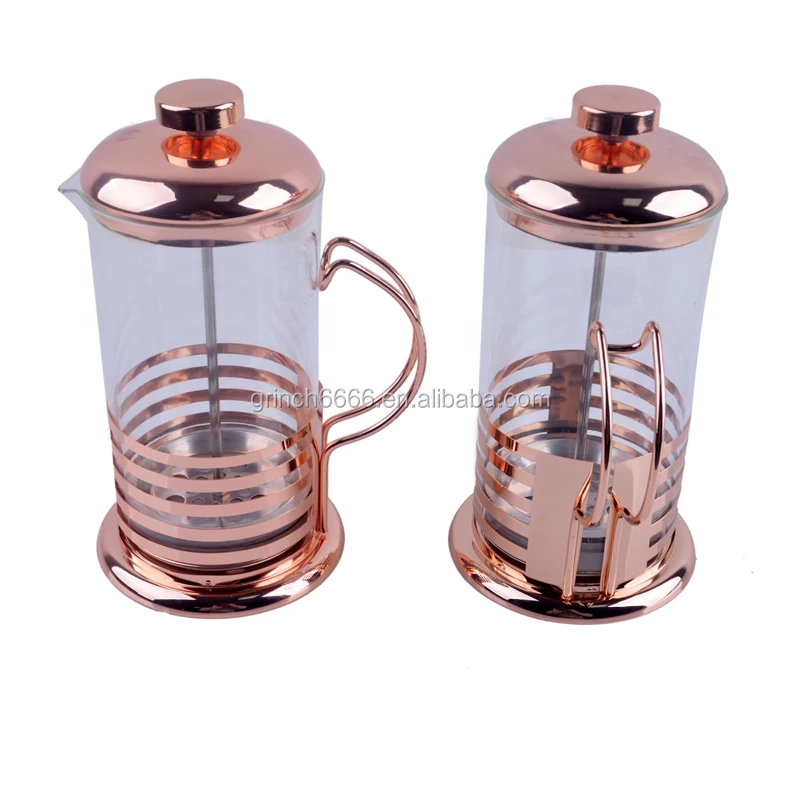 Rose Copper Coffee Plunger Pot,Electric Copper French Press 34 Oz - Buy ...