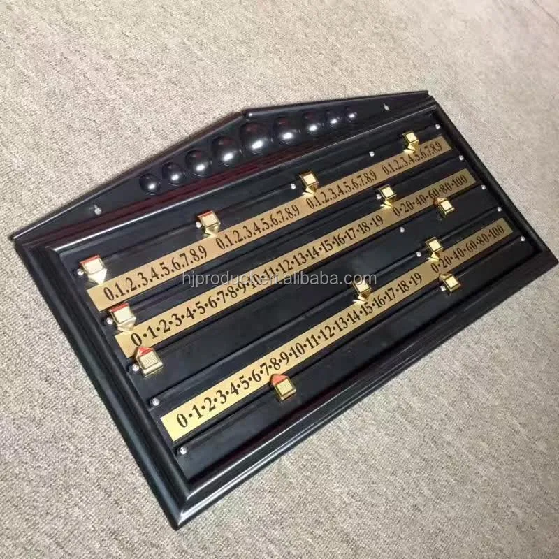 Wooden 4 Player Billiard Snooker Table Counting Scoreboard - Buy ...