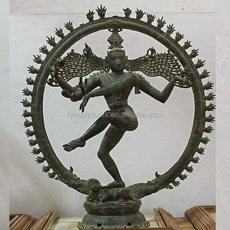 India Dancing Buddha Statue Green Bronze Nataraja Sculpture For ...