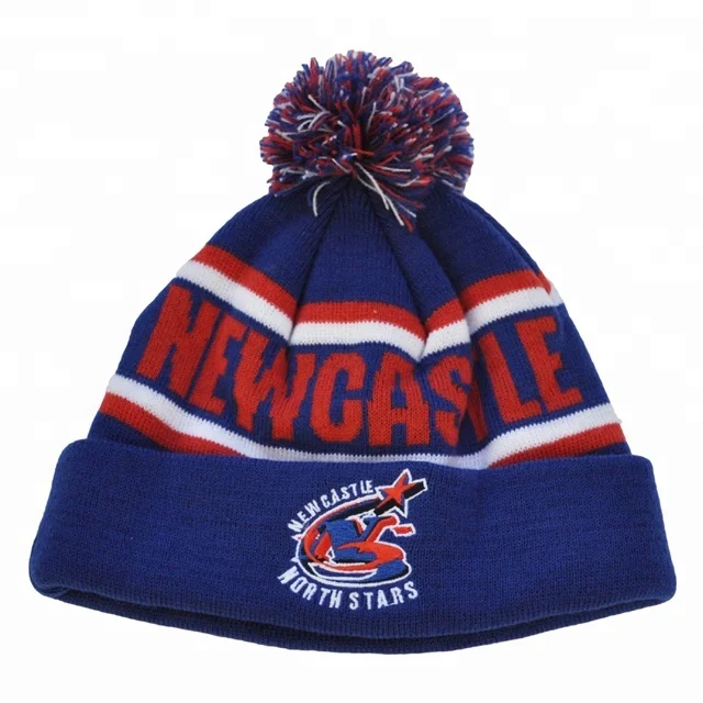 Fancy Jacquard Club Text Sport Football Team American Beanie Hats
