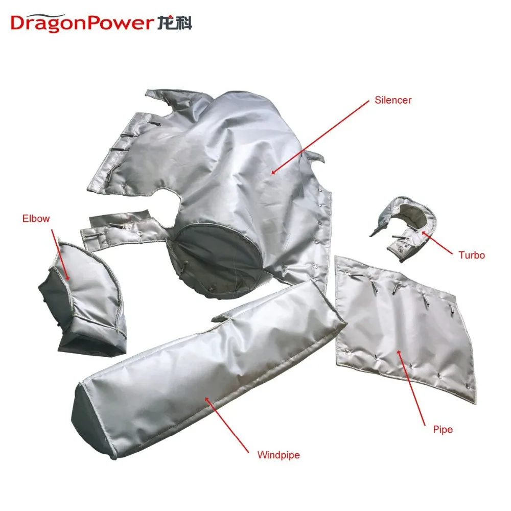 Customized Silencer/wind Pipe/turbo Insulation Jacket Glass Fiber Wool ...