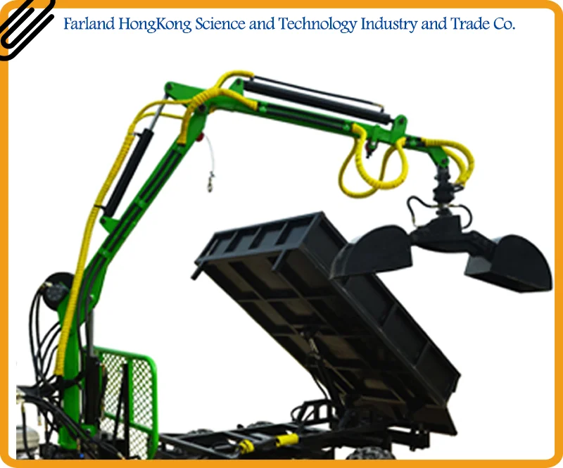 Forestry Atv Log Timber Trailer With Crane Grapple For Tractor - Buy ...