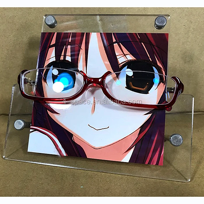 Countertop Clear Plexiglass Glasses Display Holder Custom Acrylic Anime ...
