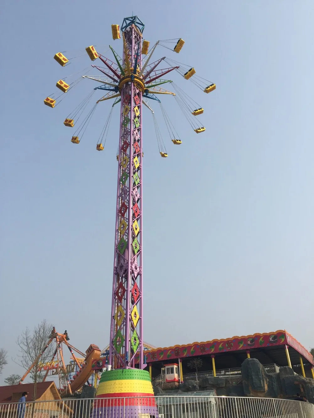 Amusement Park Outdoor Indoor Thrill Swing 52m Flying Tower Chair Ride ...