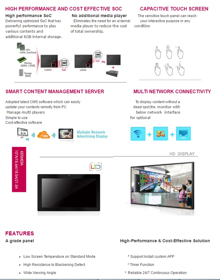 Smart Magic Mirror Wall Mounted All In One Pc Wifi Digital Hd Lcd Touch ...