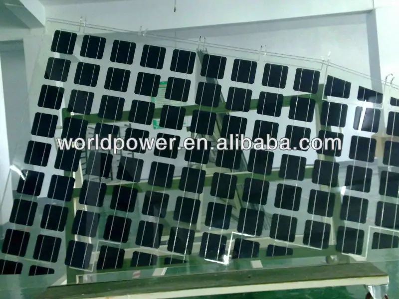 Customized 180W Transparent Glass Solar Panels for BIPV