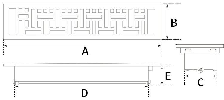 Double Deflection Linear Bar Grille - France Air Grille