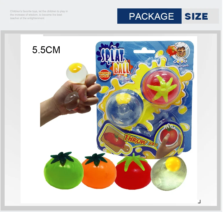 5.5cm Orange Tomato Egg Venting Ball Water Splat Ball Toy Hn379501 ...