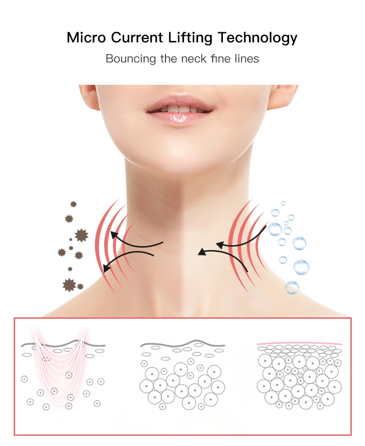Beauty Device Face Vibration Skincare Tool Heat Therapy Machine Led ...
