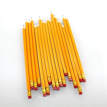 Personalized Custom Logo Hb Yellow Pencil Hb Wooden Pencil Yellow - Buy ...