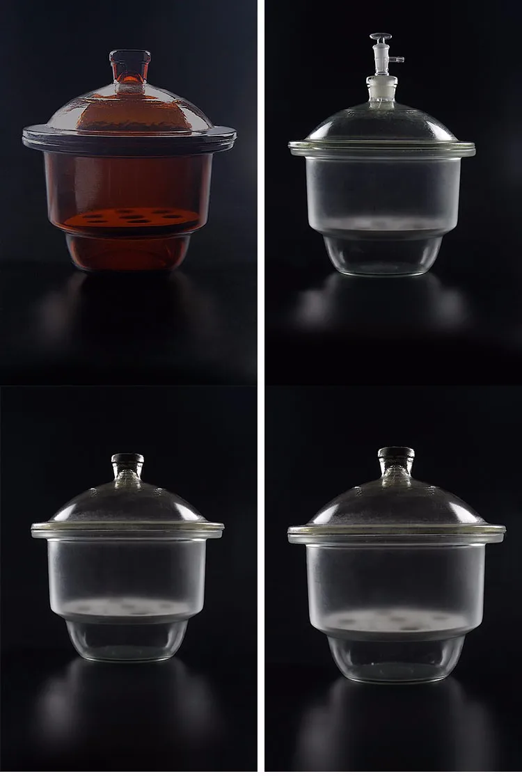 Im Labor Wird Ein Glas Vakuum Exsikkator Mit Gemahlenem Vorrat Und ...