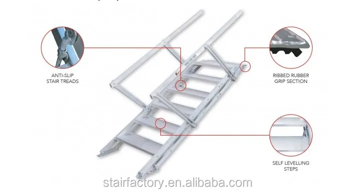 Portable Stairs,Adjustable Stair Step Height,Portable Folding Stage ...