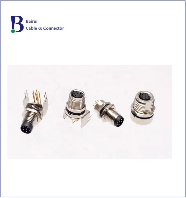 M8 Circular Sensor Connector Angled 3 4 5 6 8pin Female