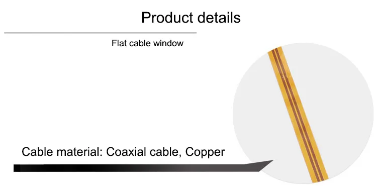 Flat Window Coaxial Cable RJ45 - Modern Design & Durability