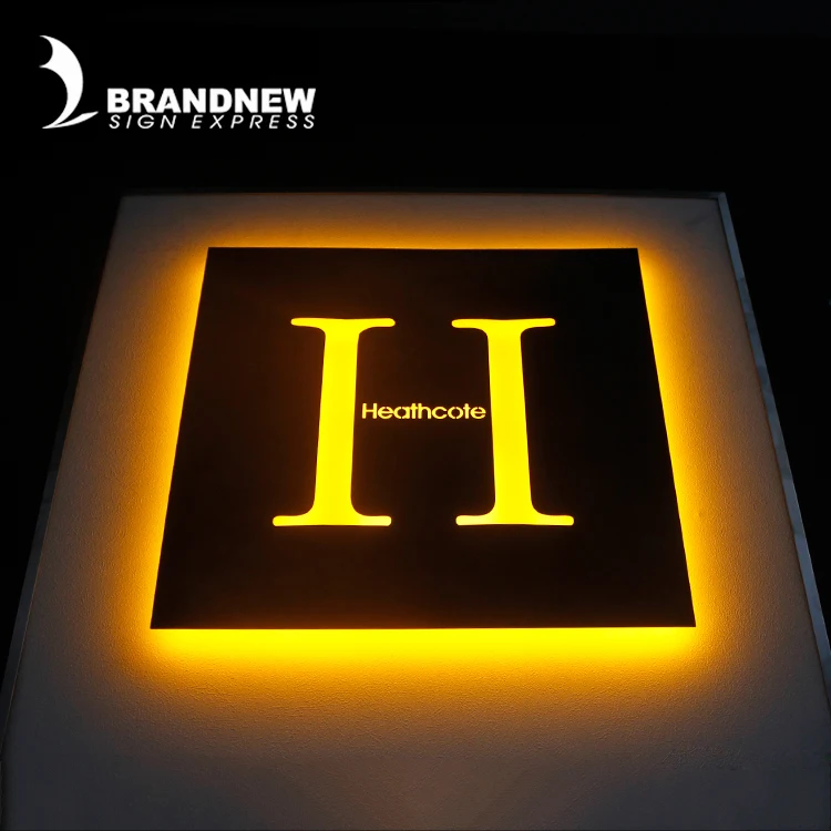 Etched Metal Signs - Custom Warm White Light Decoratives