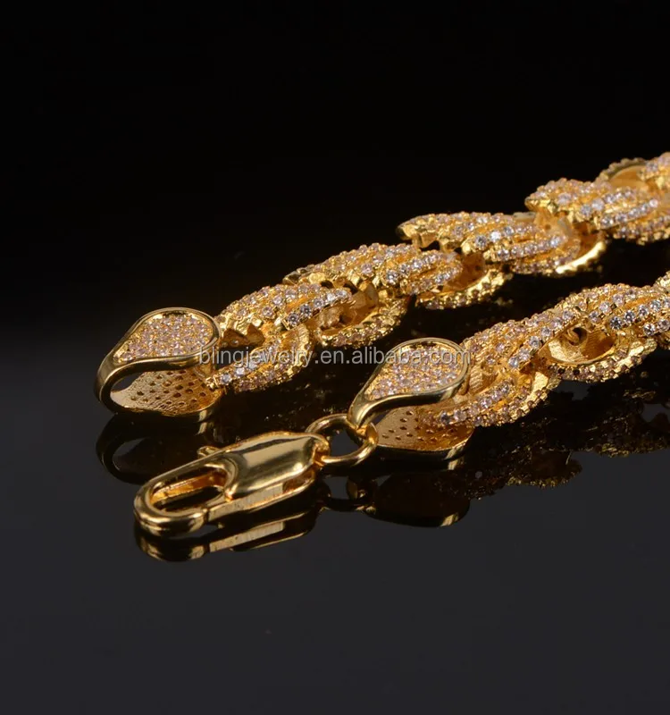 Diamond Iced Out Hip Hop Rope Chain - Buy Rope Chain,Hip Hop,Diamond ...