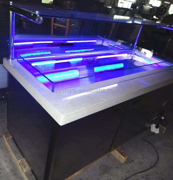 Small Seafood Ice Display Cooler Table Commercial Used Ice Cream ...