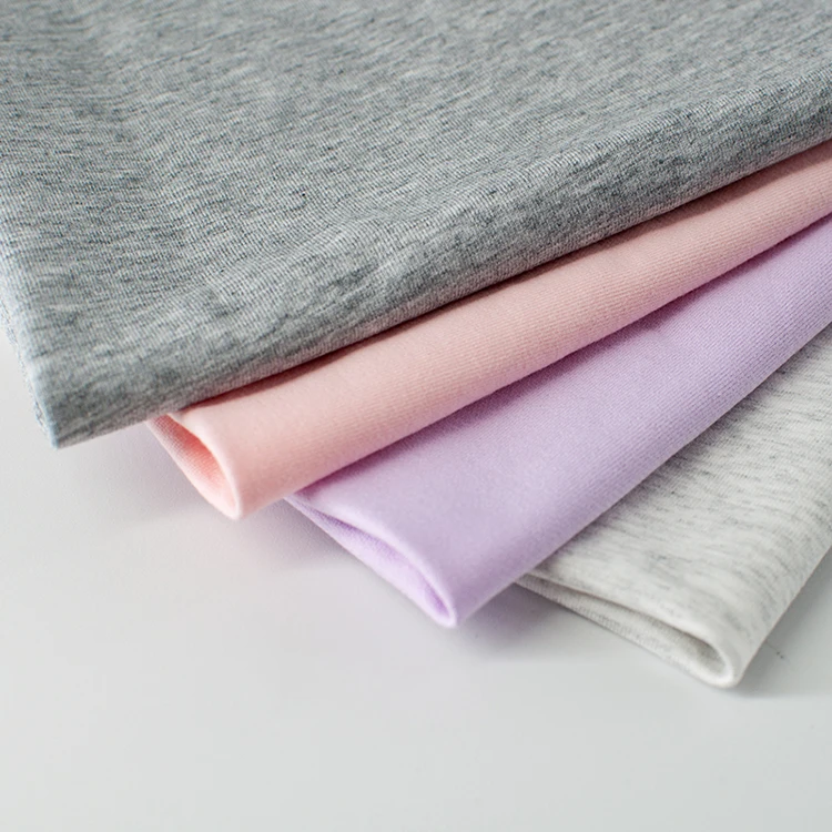 Solid 100% Cotton Loop Back Terry Knit Cloth Fabric For Casual Garment ...