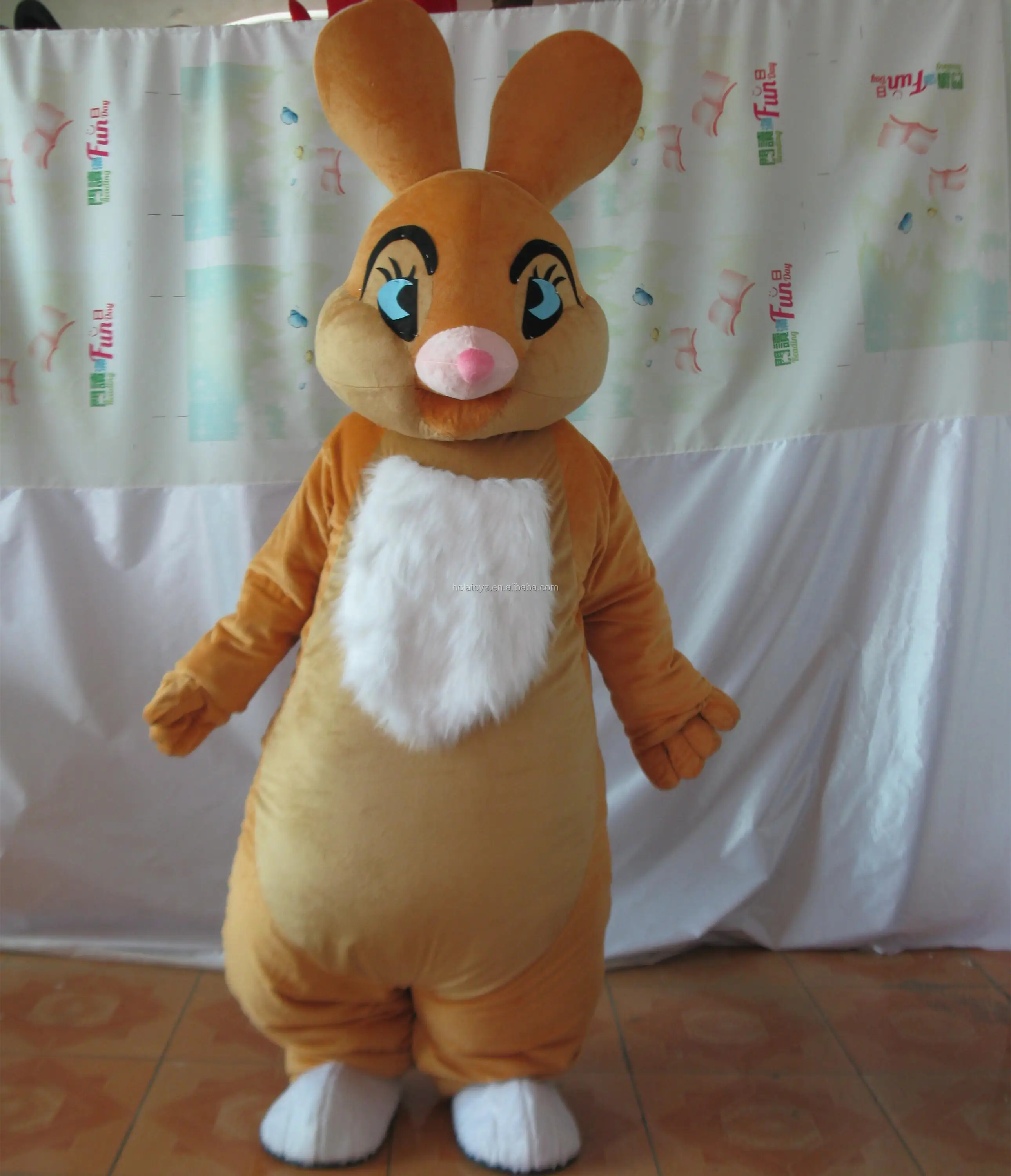 Hola Yellow Rabbit Costume/bunny Mascot Costume For Adult - Buy ...