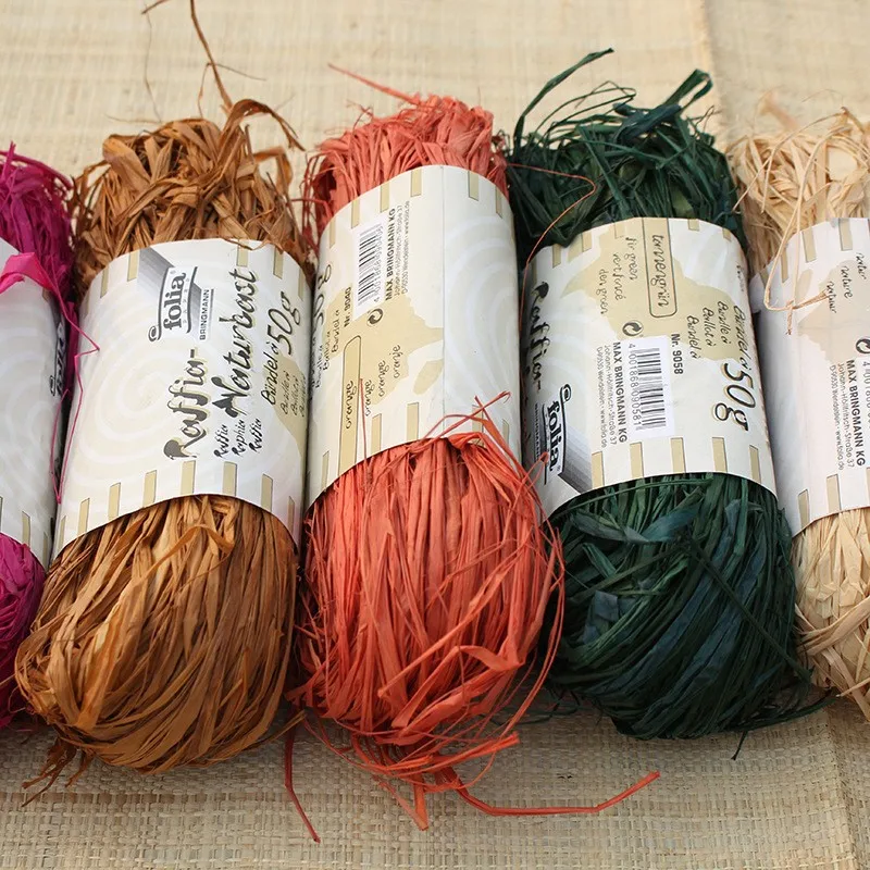 Customized Logo Raffia Manufacturers Natural Color Raffia String For ...