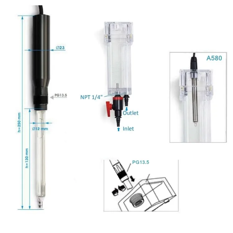 Apure Elektroda Sinyal Digital Pabrik, Sensor Klorin Sisa RS232 ...