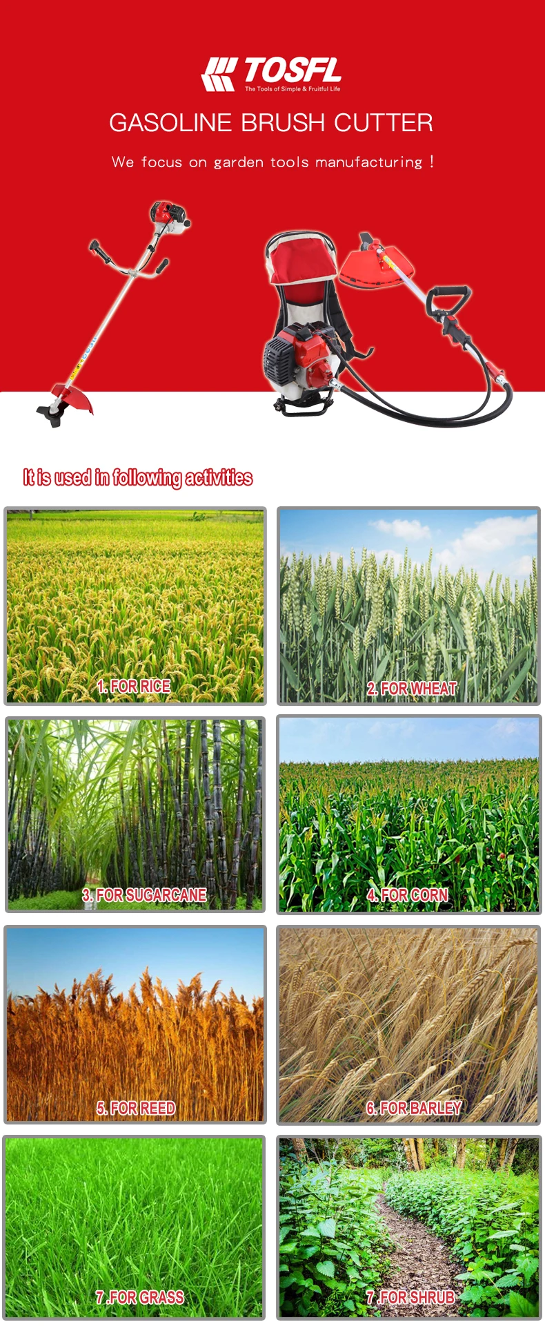 Hand Push Mini Brush Cutter Tractor - Efficient Grass Cutting