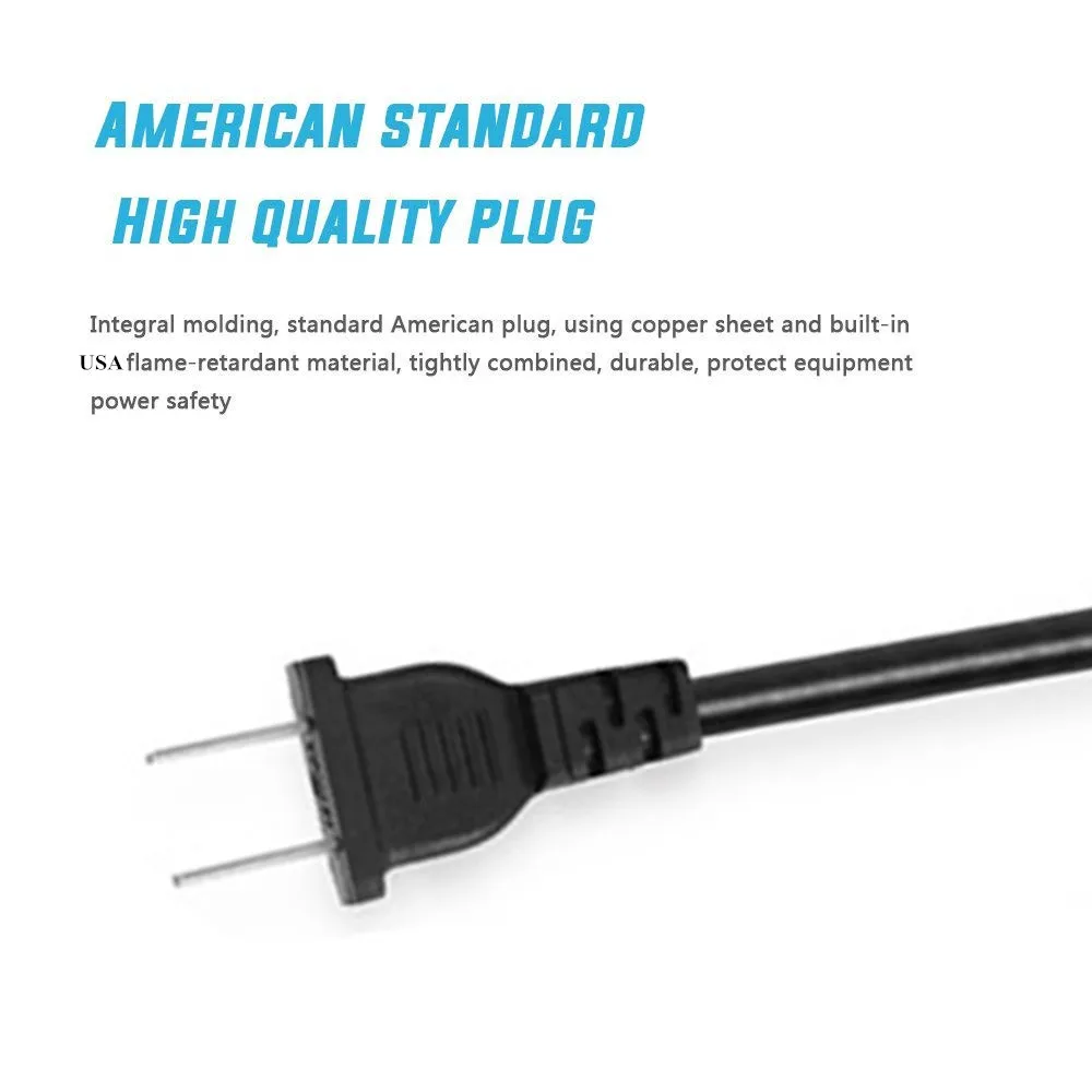 2 Pin AC Power Cord - C7 Connector for USA Home Appliances