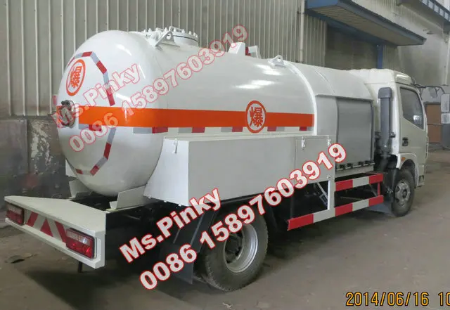 5500l Propane Bobtail Tanker Truck With Mobile Filling Gas Machine And ...