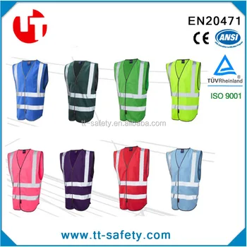 Customized Color 100% Polyester High Visibility Purple Reflective ...