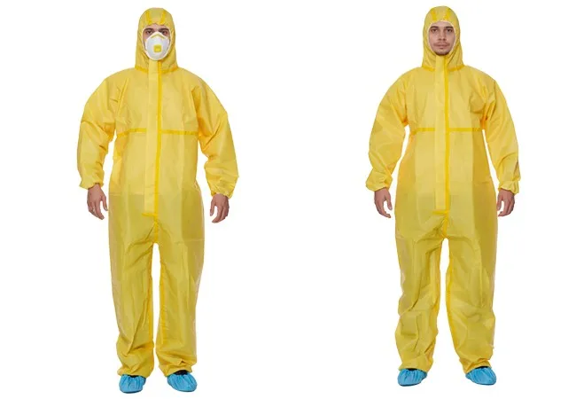 Ppe Coverall Impervious Laminated Yellow Suit Safety Coverall - Buy ...